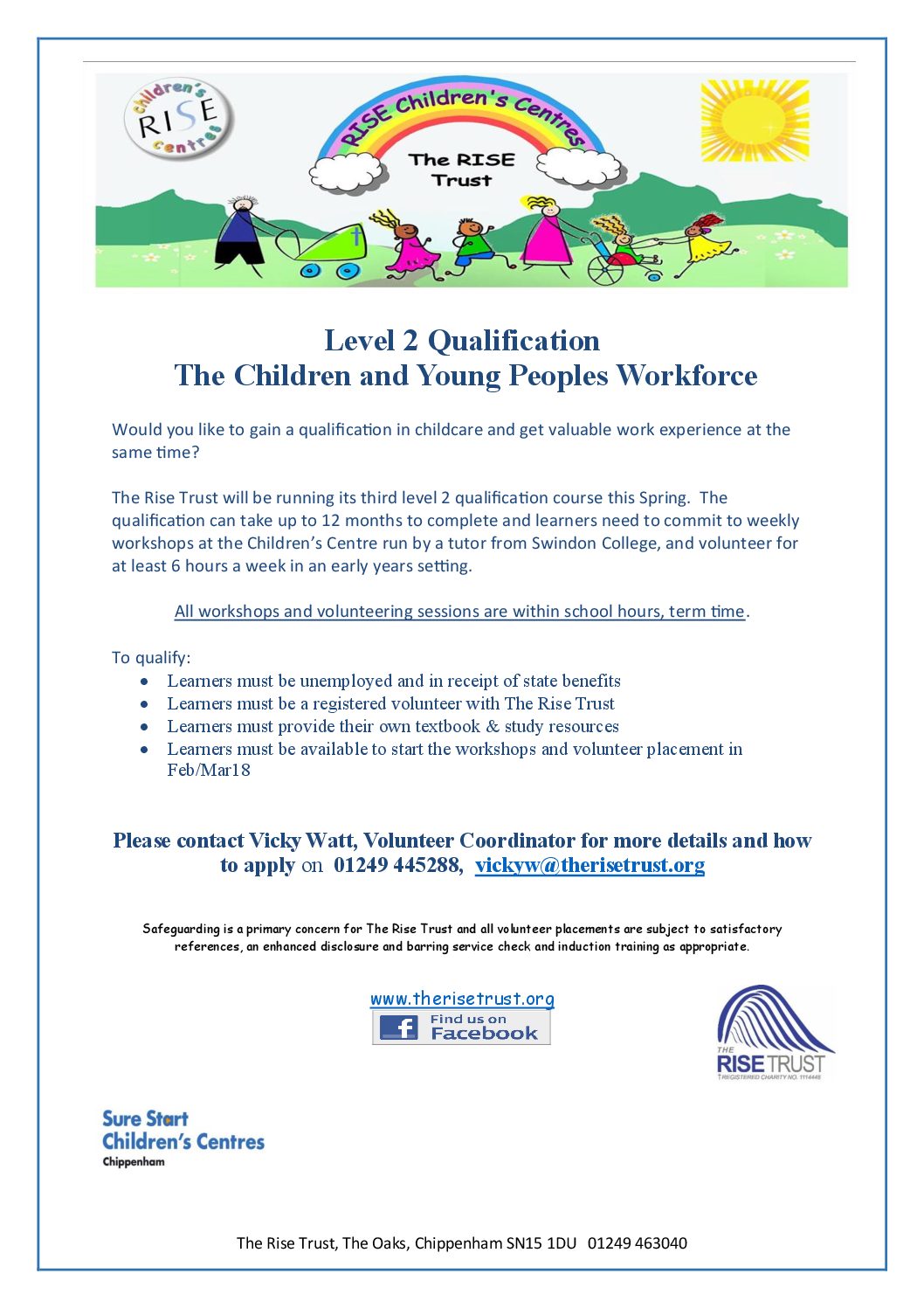 Level 2 Poster Nov17 - The Rise Trust - Chippenham and North Wiltshire